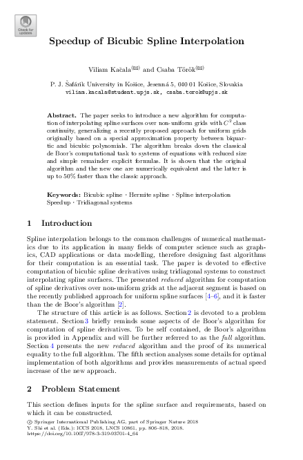 (PDF) Speedup of Bicubic Spline Interpolation | Csaba Torok - Academia.edu