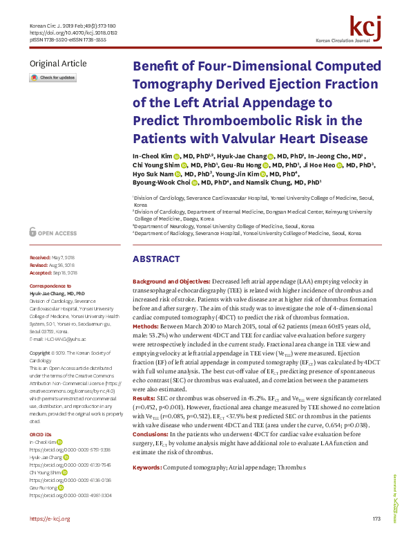 (PDF) Benefit of Four-Dimensional Computed Tomography Derived Ejection ...