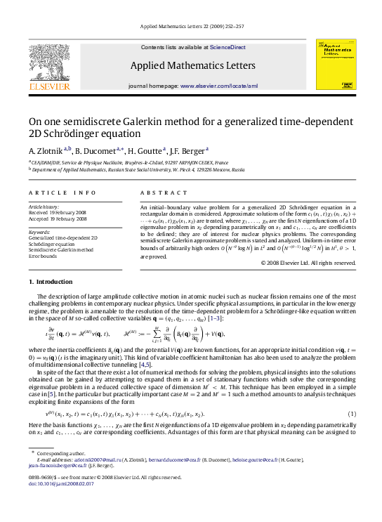 (PDF) On one semidiscrete Galerkin method for a generalized time ...