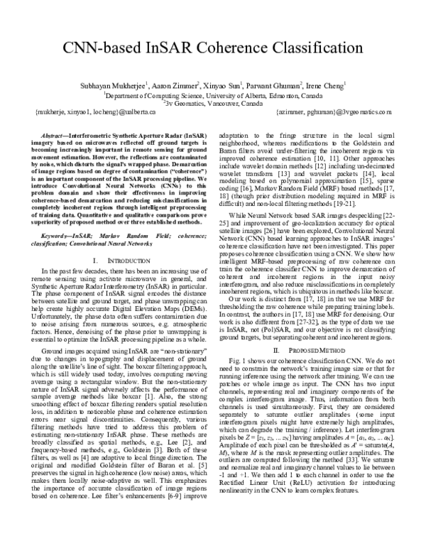 (PDF) CNN-based InSAR Coherence Classification