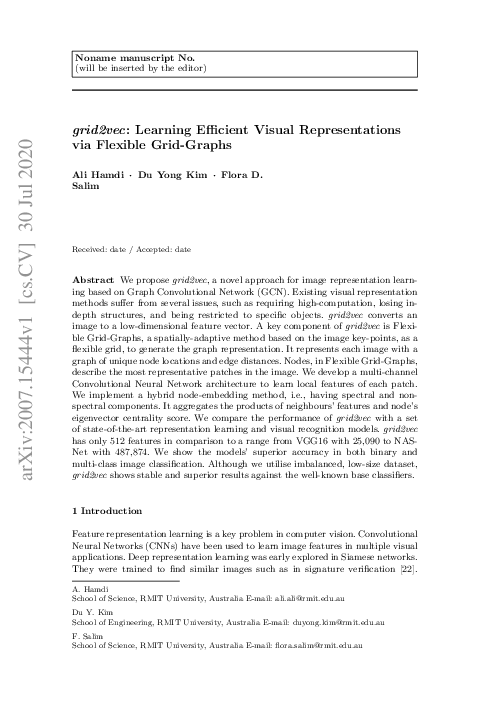 (PDF) grid2vec: Learning Efficient Visual Representations via Flexible ...