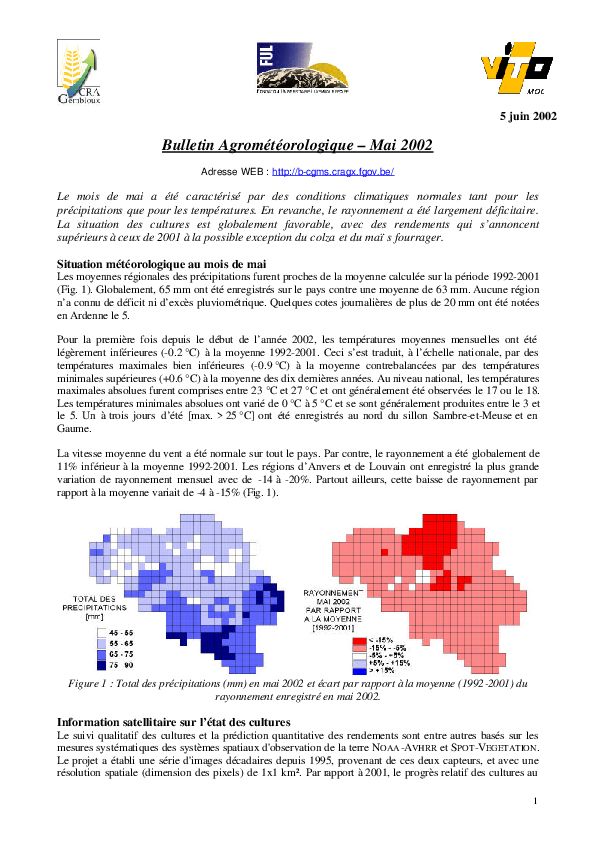 (PDF) Bulletin agrométéorologique