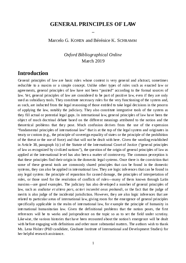 (PDF) General Principles of Law