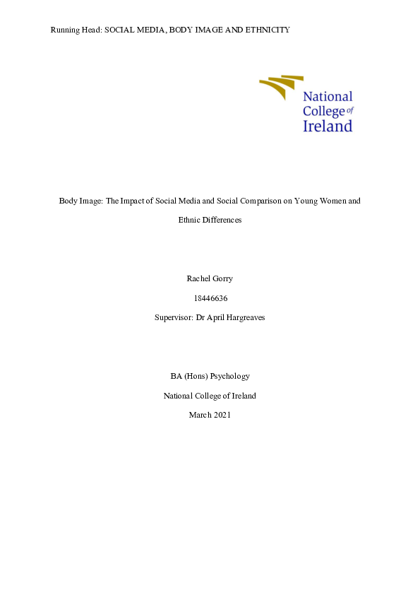 (PDF) Body Image: The Impact of Social Media and Social Comparison on ...