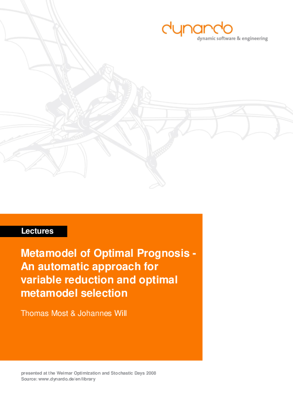 (PDF) Metamodel of Optimal Prognosis - An automatic approach for ...