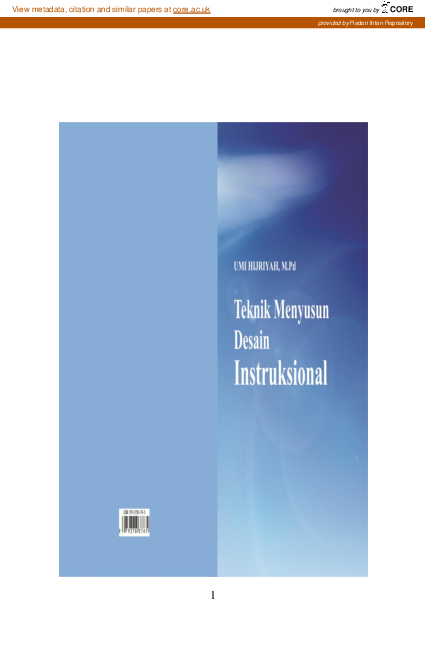 (PDF) Teknik Menyusun Desain Instruksional