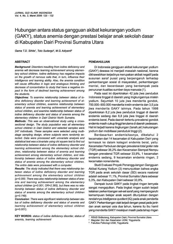 (PDF) Hubungan antara status gangguan akibat kekurangan yodium (GAKY ...