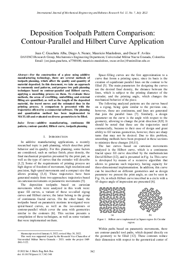 (PDF) Deposition Toolpath Pattern Comparison: Contour-Parallel and ...