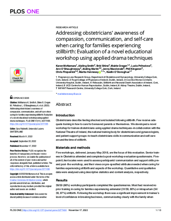 (PDF) Addressing obstetricians’ awareness of compassion, communication ...