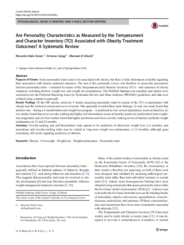 (PDF) Are Personality Characteristics as Measured by the Temperament ...
