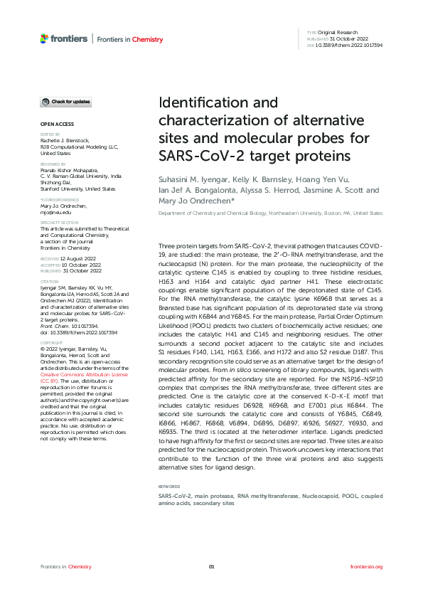 (PDF) Identification and characterization of alternative sites and ...
