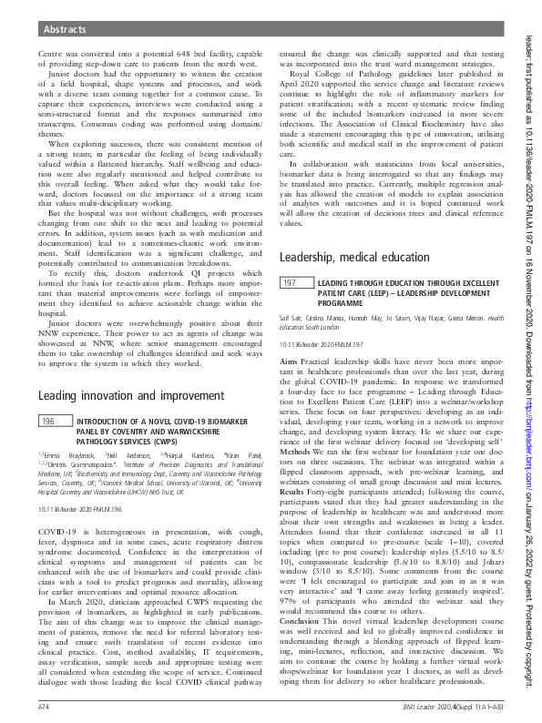 (PDF) 197 Leading through education through excellent patient care ...