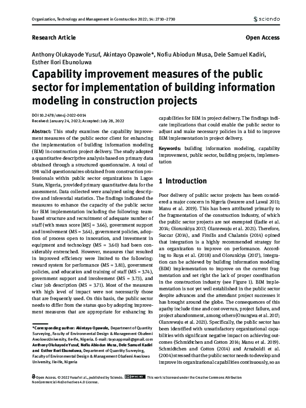 (PDF) Capability improvement measures of the public sector for implementation of building ...