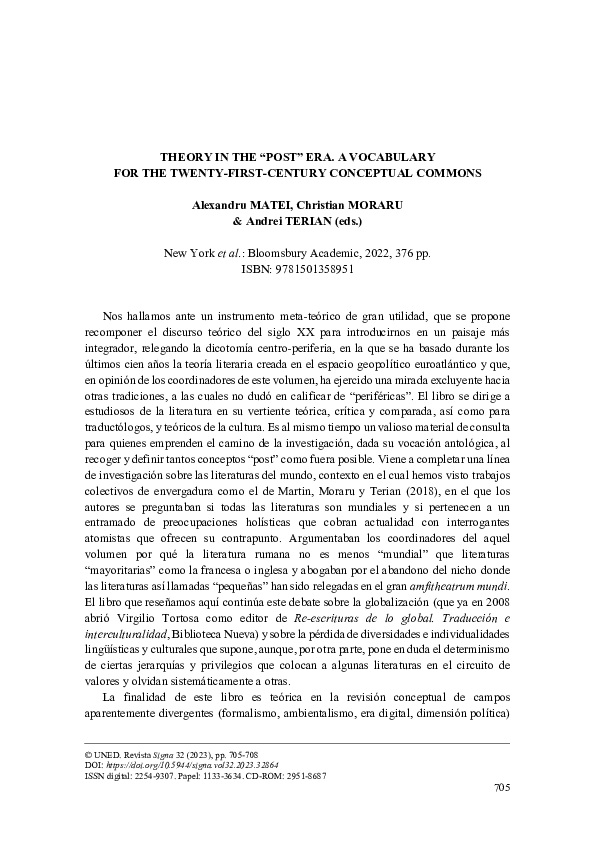 (PDF) Alexandru MATEI, Christian MORARU & Andrei TERIAN (eds.).— Theory ...