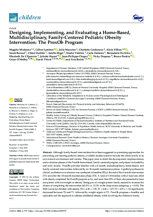 (PDF) Designing, Implementing, and Evaluating a Home-Based, Multidisciplinary, Family-Centered ...