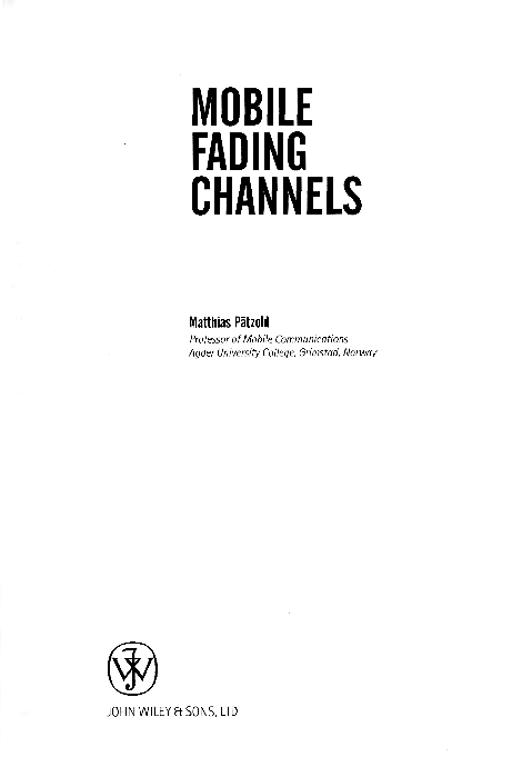 (PDF) Mobile Fading Channels