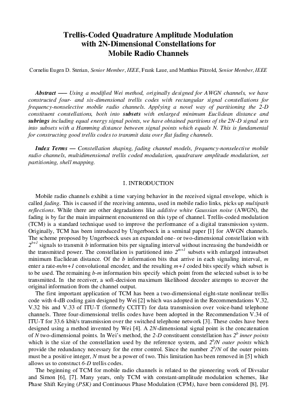 (PDF) Trellis-Coded Quadrature Amplitude Modulation