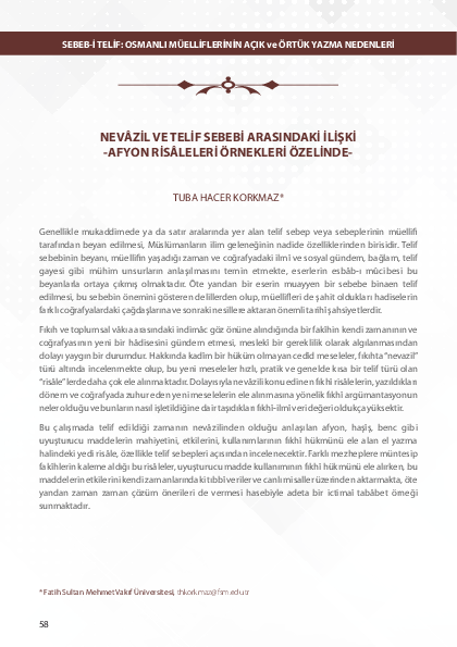 (PDF) SEBEB-İ TELİF: OSMANLI MÜELLİFLERİNİN AÇIK ve ÖRTÜK YAZMA NEDENLERİ