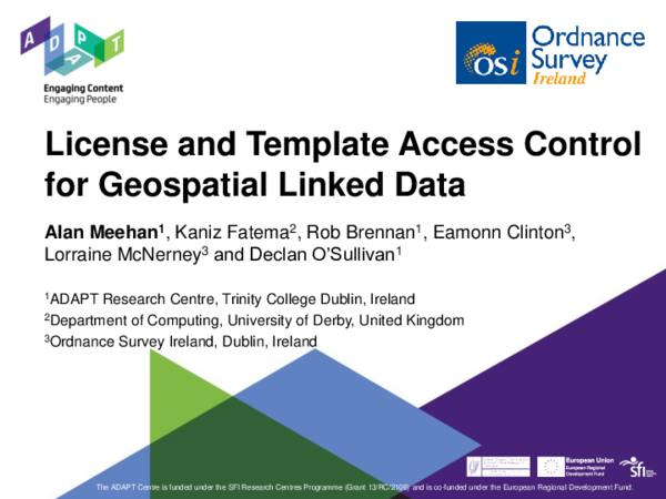(PDF) License and Template Access Control for Geospatial Linked Data