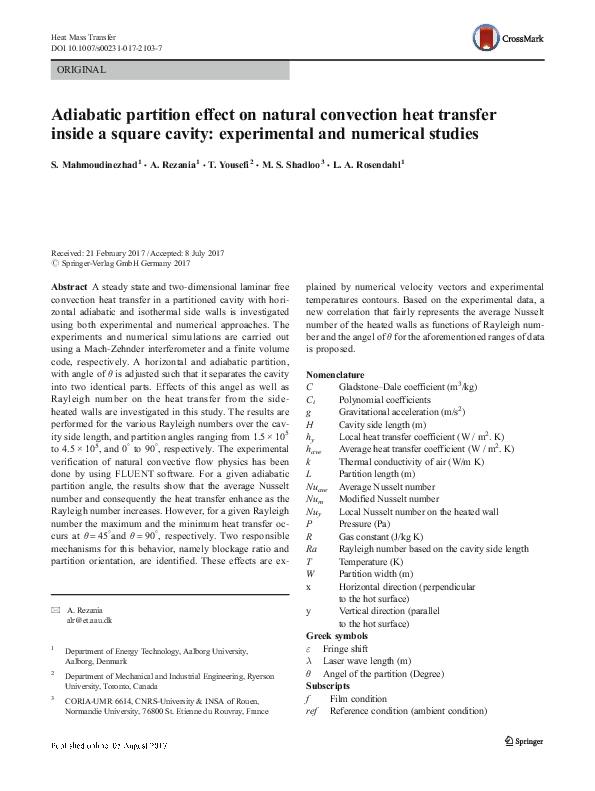 (PDF) Adiabatic partition effect on natural convection heat transfer ...