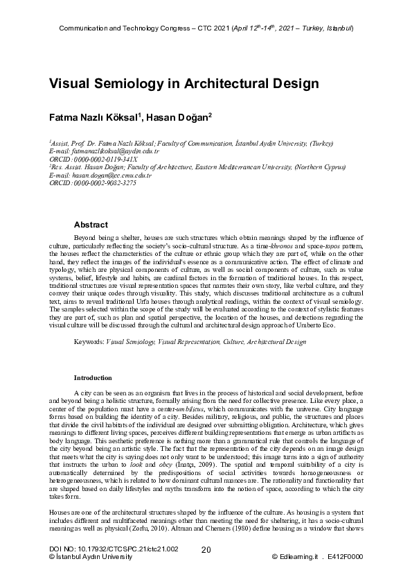 (PDF) Visual Semiology in Architectural Design