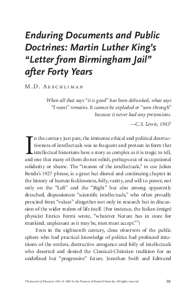 (PDF) Enduring Documents and Public Doctrines: Martin Luther King's ...