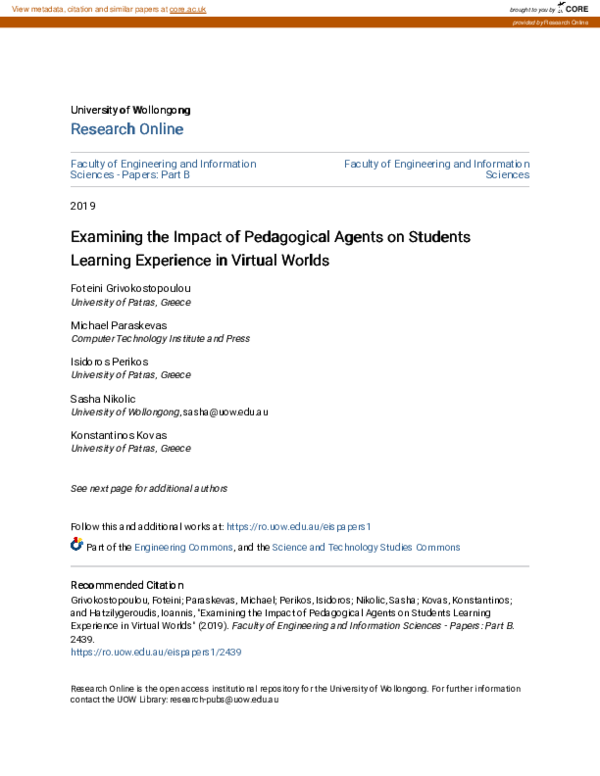 (PDF) Examining the Impact of Pedagogical Agents on Students Learning ...