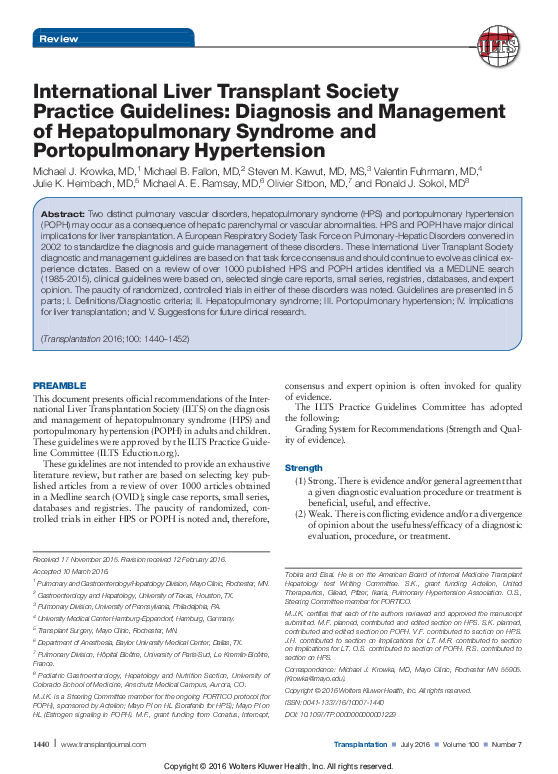 (PDF) International Liver Transplant Society Practice Guidelines ...