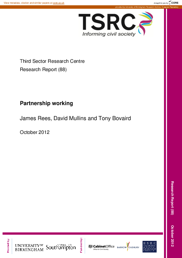 (PDF) Partnership Working