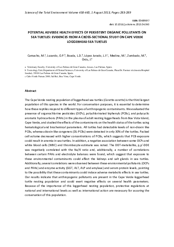 (PDF) Potential adverse health effects of persistent organic pollutants ...
