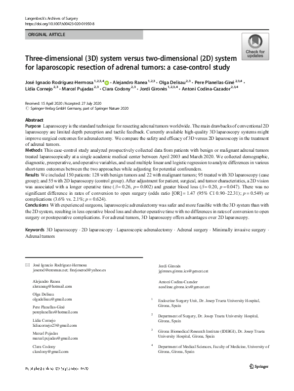 (PDF) Three-dimensional (3D) system versus two-dimensional (2D) system ...