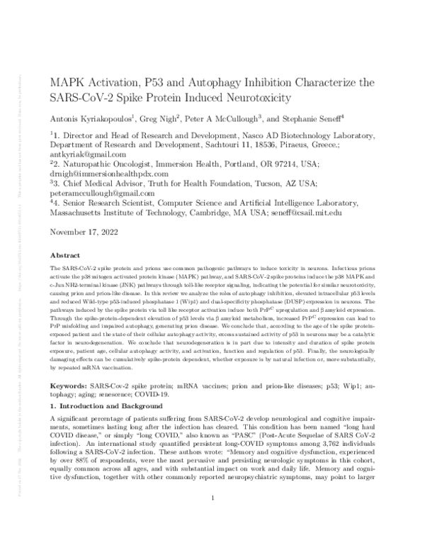 (PDF) MAPK Activation, P53 and Autophagy Inhibition Characterize the ...