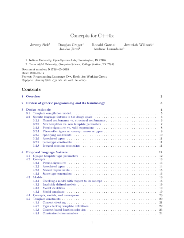 (PDF) Project: Programming Language C++, Evolution Working Group