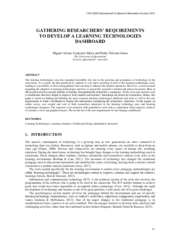 (PDF) Gathering Researchers' Requirements to Develop a Learning ...