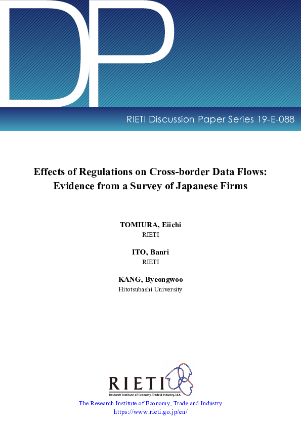 (PDF) Effects of Regulations on Cross-border Data Flows: Evidence from a Survey of Japanese Firms