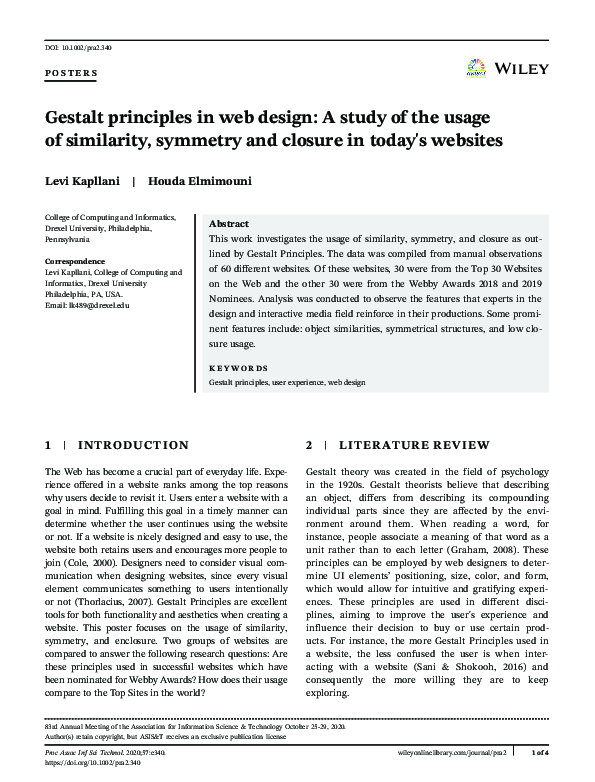 (PDF) Gestalt principles in web design: A study of the usage of ...