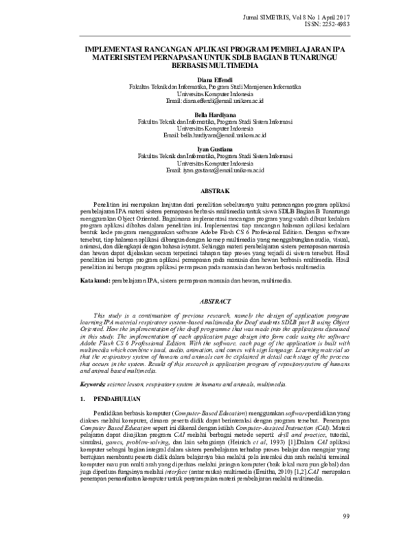 (PDF) Implementasi Rancangan Aplikasi Program Pembelajaran Ipa Materi Sistem Pernapasan Untuk ...