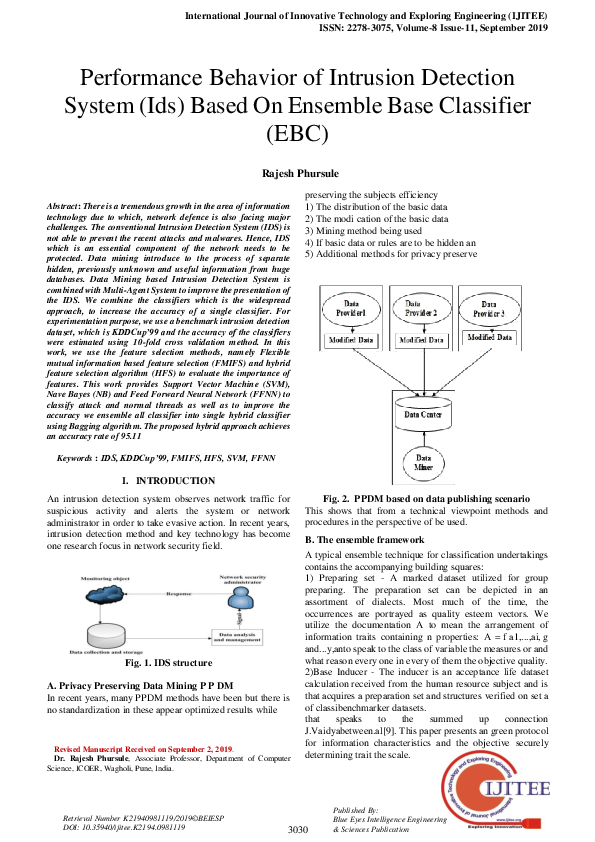 (PDF) Performance Behavior of Intrusion Detection System (Ids) Based On Ensemble Base Classifier ...