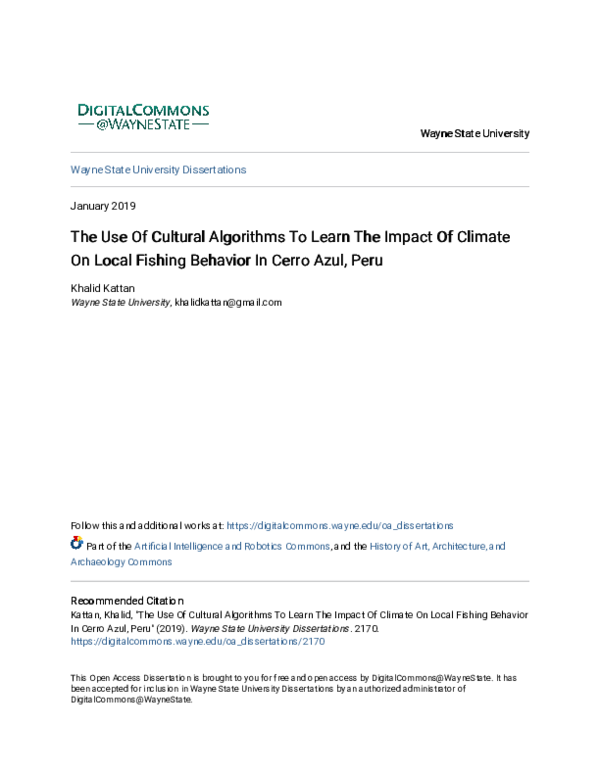 (PDF) The Use of Cultural Algorithms to Learn the Impact of Climate on Local Fishing Behavior in ...