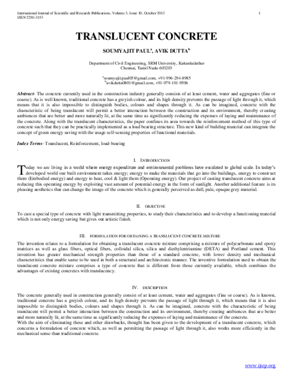 (PDF) Translucent Concrete