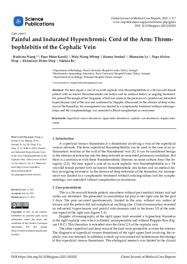 (PDF) Painful and Indurated Hyperchromic Cord of the Arm ...