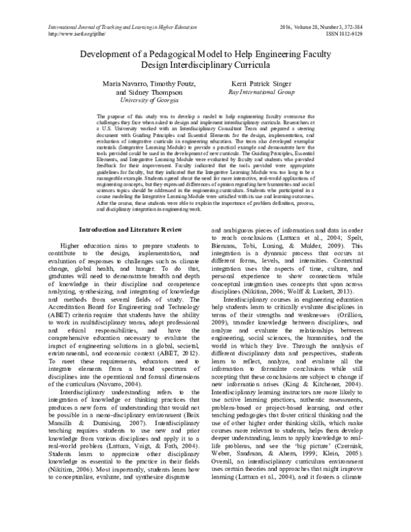 (PDF) Development of a Pedagogical Model to Help Engineering Faculty ...