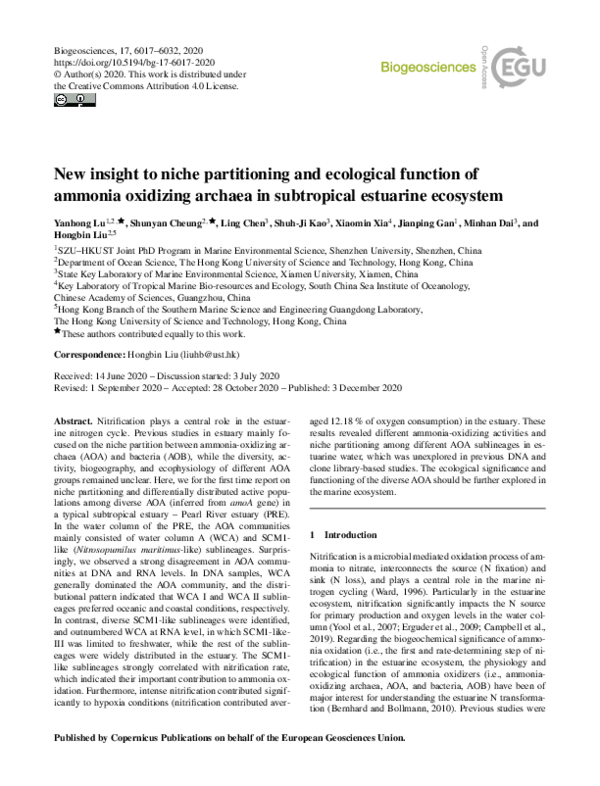 (PDF) New Insight to Niche Partitioning and Ecological Function of ...