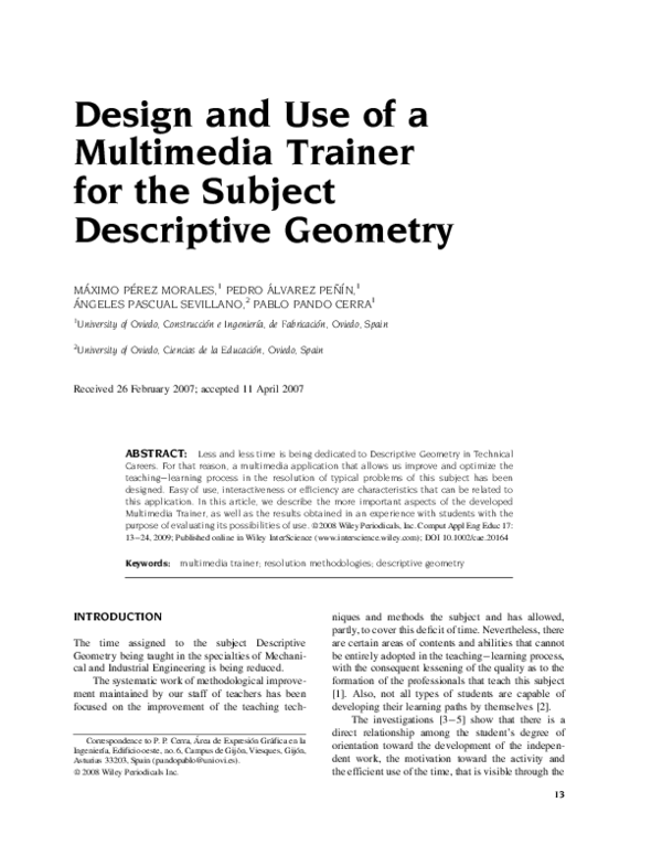 (PDF) Design and use of a multimedia trainer for the subject ...