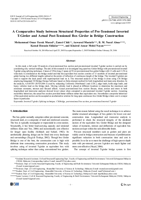 (PDF) A comparative study between structural properties of pre ...