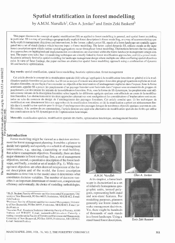 (PDF) Spatial stratification in forest modelling