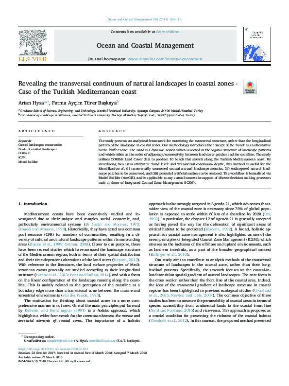 (PDF) Revealing the transversal continuum of natural landscapes in ...