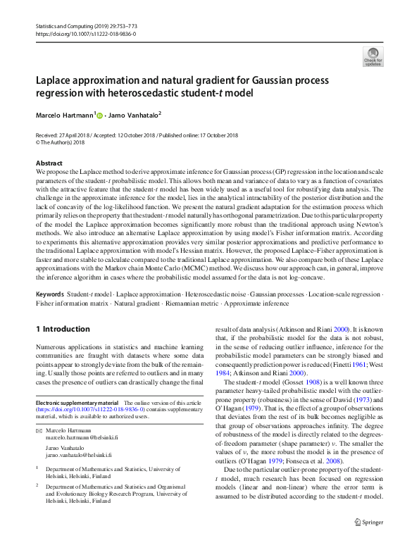 (PDF) Laplace approximation and natural gradient for Gaussian process ...