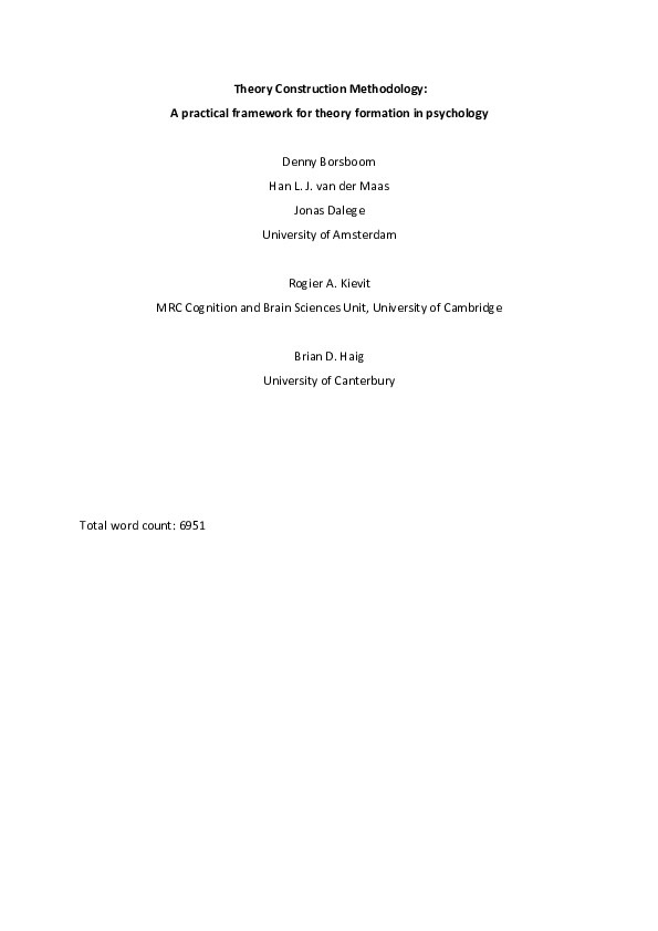 (PDF) Theory Construction Methodology: A practical framework for theory ...