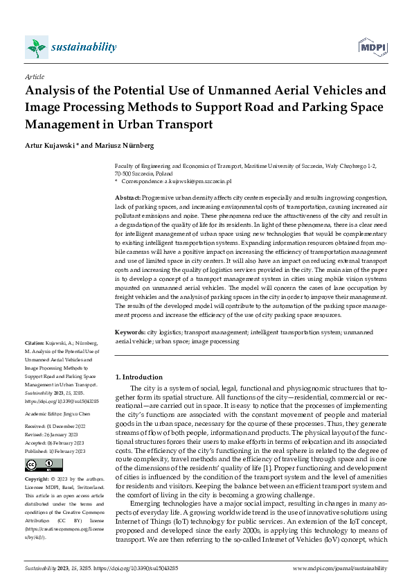 (PDF) Analysis of the Potential Use of Unmanned Aerial Vehicles and ...